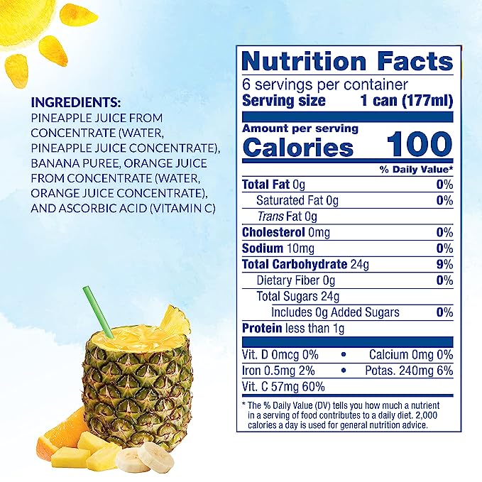 Dole Pineapple Orange Banana Juice, 100% Fruit Juice with Added Vitami ...
